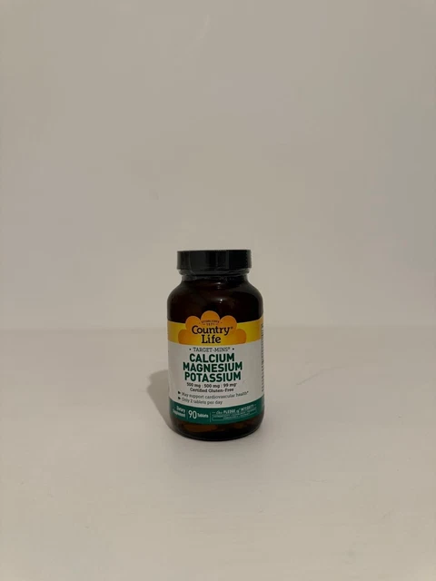 COUNTRY LIFE TARGET-MINS Calcium Magnesium Potassium Dietary Supplement ...