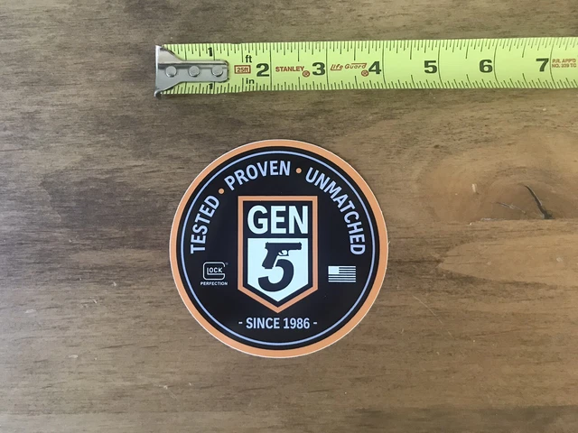 AUTOCOLLANT LOGO ORIGINAL Glock Gen 5 depuis 1986/autocollant pistolet ...