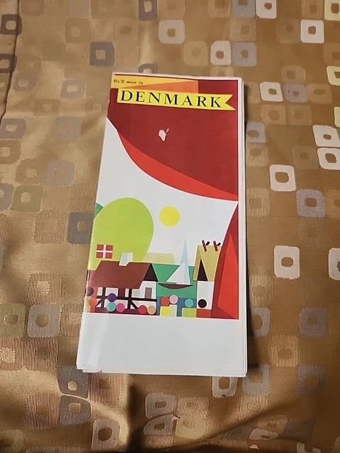 MEET US IN Denmark Map Brochure Guide 1965 $3.00 - PicClick