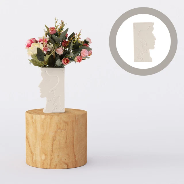 VASO CERAMICA VASO Piantatrice Viso Umano Vaso per Piante Da Interno ...