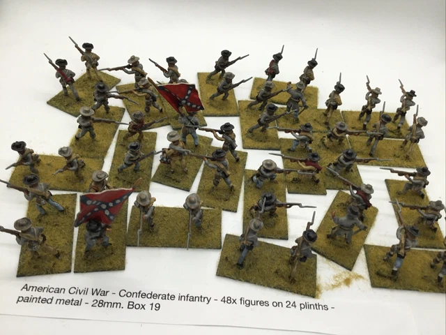 WARGAMING - AMERICAN Civil War - Confederate Infantry - Painted Metal ...