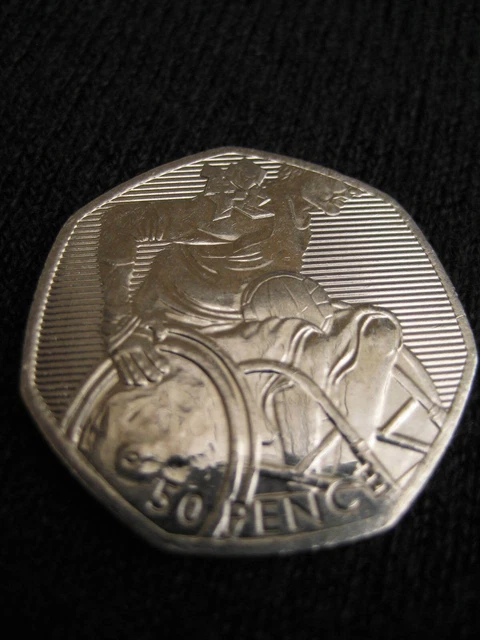 RARE COLLECTABLE UK 50p Coin Olympic Wheelchair Rugby 2011 EUR 4,57 ...