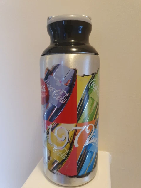 RARE COCA COLA Pop Art 1972 Refillable Drinking Bottle Can 50cl size £5 ...