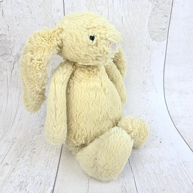 JELLYCAT BASHFUL BUNNY Lemon Yellow small 18 cm x 15 cm £9.99 - PicClick UK