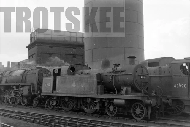 LARGER NEGATIVE BR British Railways Steam Loco 41947 Class 79 Toton ...