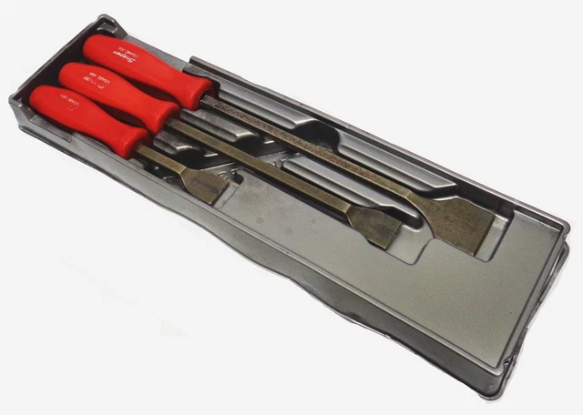 SNAP-ON TOOLS CSA300AR 3pc Rigid Carbon Scraper Set (Red) with tray ...