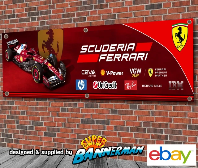 FERRARI 2025 F1 Team Banner for Garage, Workshop, Showroom, Lewis ...