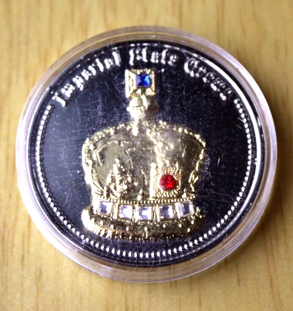 CORONATION REGALIA - Imperial State Crown 2010 Medal Coin in Perspex ...