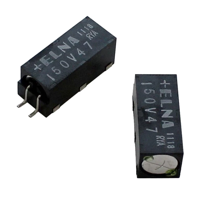 10X SMD ELECTROLYTIC capacitor 47µF 50V 150°C RYA-50V470MGTUO-FL d9 ...