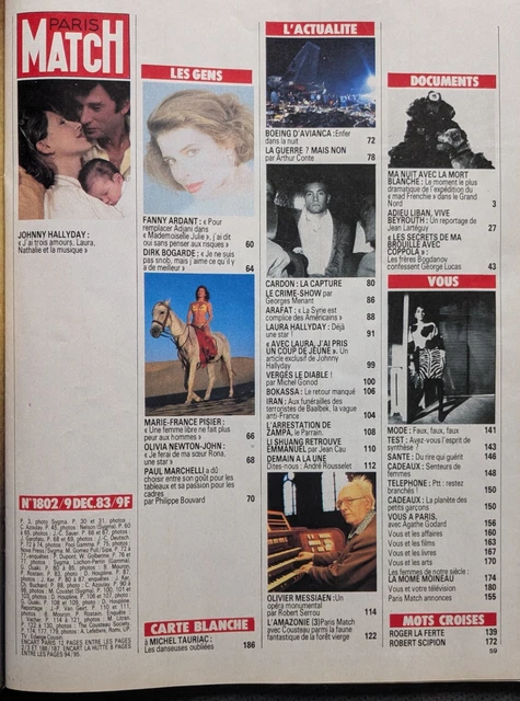 PARIS MATCH N° 1802 - 9/12/1983 - Laura Hallyday EUR 2,50 - PicClick FR