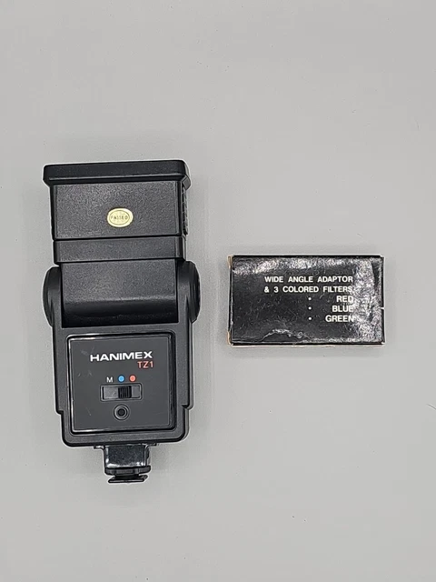 HANIMEX TZ1 ADJUSTABLE Electronic Flash Gun Hot Shoe Mount with Colored ...