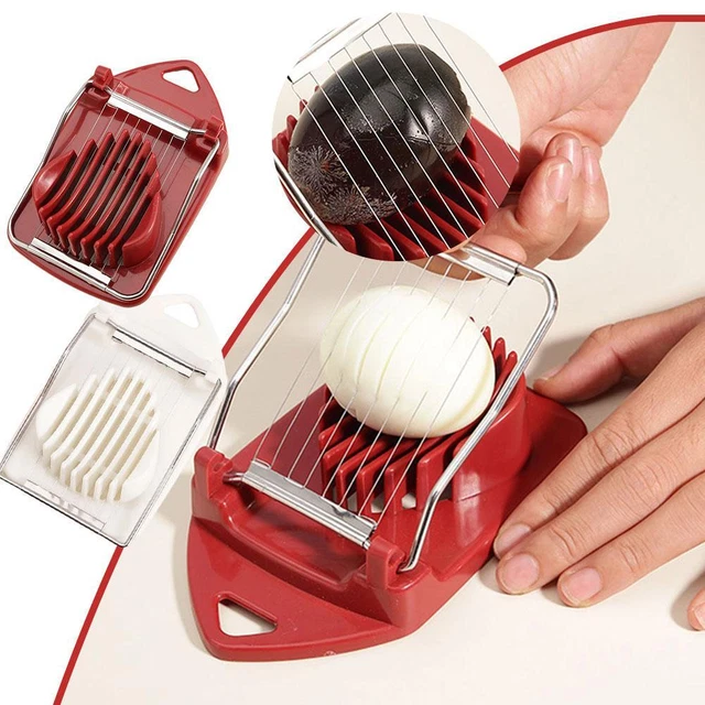 BOILED EGG SLICER Stainless Steel Cutter Section Chopper Kitchen Hot J9 ...