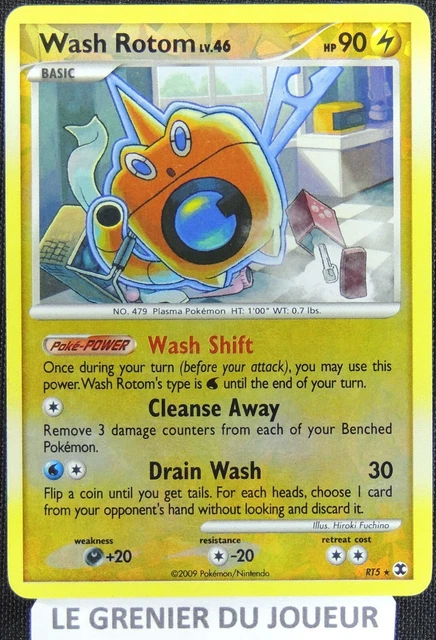 CARTE POKÉMON MOTISMA Lavage/Wash Rotom RT5 RARE PLATINE RIVAUX ...