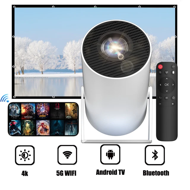 HY300 PORTABLE MINI 5G WiFi Projector Home Theater Cinema 4K Bluetooth ...