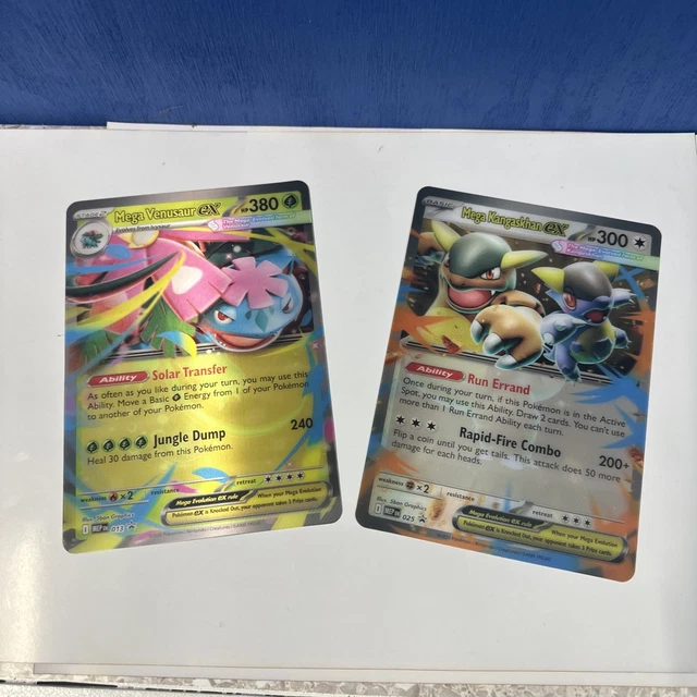 POKEMON MEGA VENUSAUR EX / Mega Kangaskhan EX Jumbo Oversized Card 3D ...