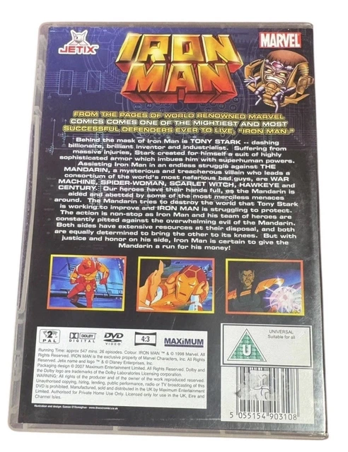 IRON MAN THE Complete Series (DVD, 2007) Marvel 1994 Jetix 3-Disc Box ...