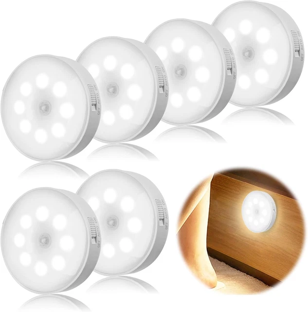 6 PACK MOTION Sensor Lights Indoor, Wireless LED USB Rechargeable £24. ...
