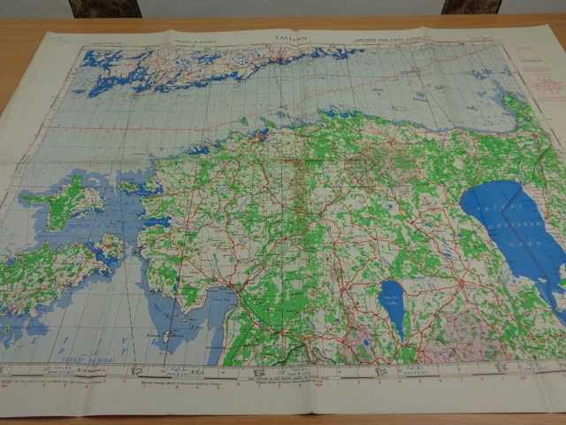 WW2 RAF MAP of HELSINKI (FINLAND) and TALLINN (ESTONIA) WING COMMANDER ...