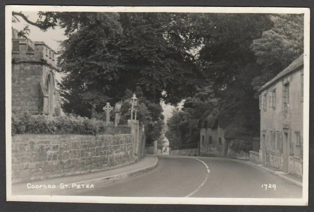 POSTCARD CODFORD ST Peter nr Warminster Wiltshire village Church posted ...