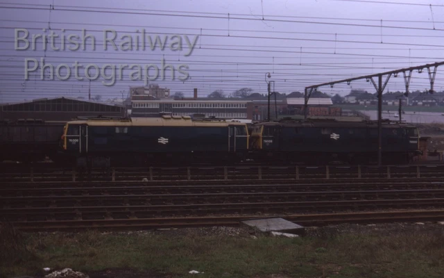 35MM SLIDE BRITISH Railway Class 76 76006 & 008 at Orgreave Rotherwood ...