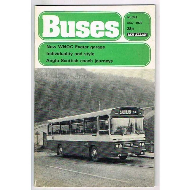 BUSES MAGAZINE MAY 1975 mbox3072/c New WNOC Exeter garage ...
