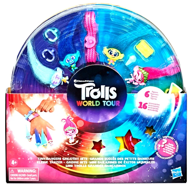 TROLLS WORLD TOUR Tiny Dancers Toy 6 Figures 16 Accessories Dream Works ...