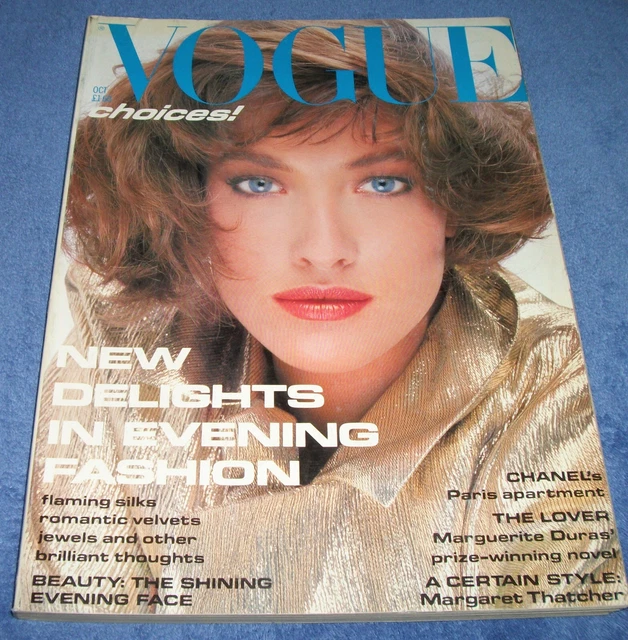 VOGUE MAGAZINE OCTOBER 1985 SUPERMODELS 1980s Tatjana YASMIN Vintage ...