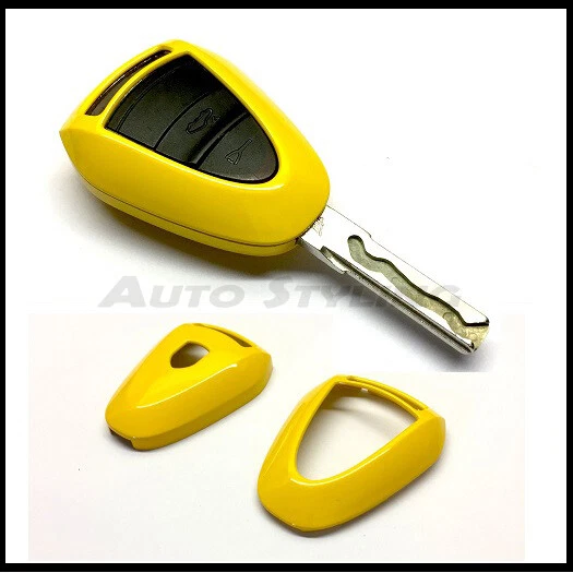 YELLOW KEY FOB Cover For Porsche Boxster Cayman 987 911 2 3 Button Case ...
