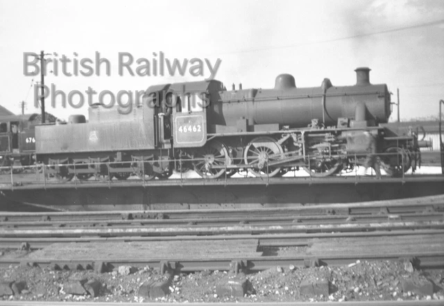 LARGER NEGATIVE BR British Railways Steam Loco 46462 Class 2MT ...