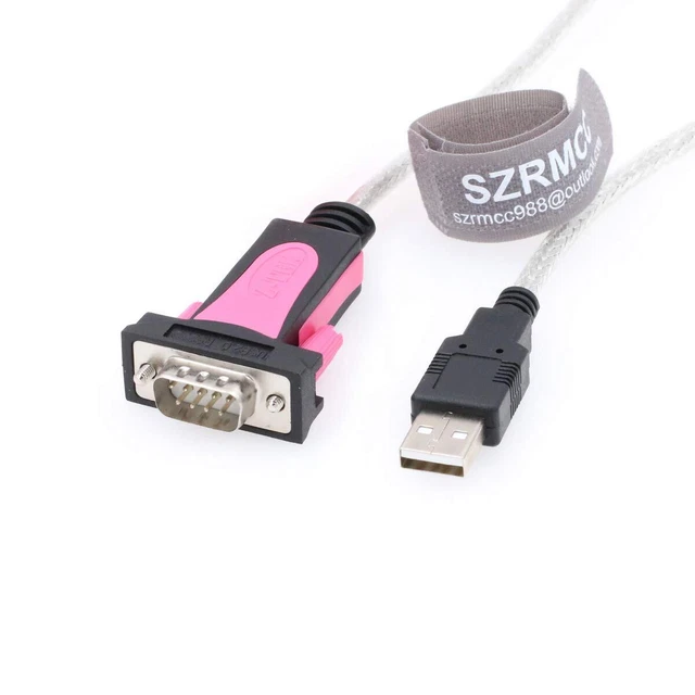 USB 2.0 TO DB9 RS232 Serial Male Converter Cable with FTDI Chipset for ...