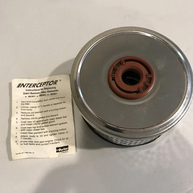 NOS PARKER REPLACES Dahl Fuel/Filter Water Separator Filter 101 IN101 ...