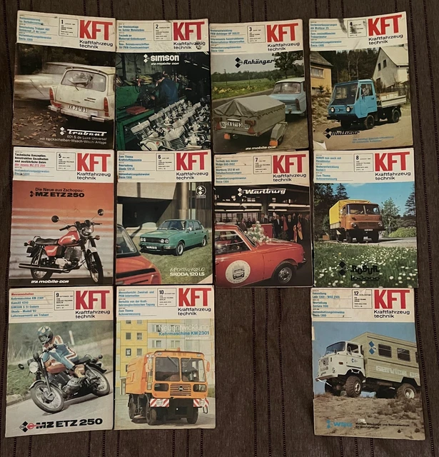 DDR KFT KRAFTFAHRZEUGTECHNIK 12 Hefte 1981 kompletter Jahrgang EUR 12 ...