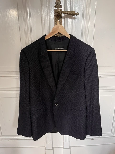DRYKORN SAKKO JACKE Men RIVERTON Gr. 50 (L) dunkel blau stylisch TOP ...