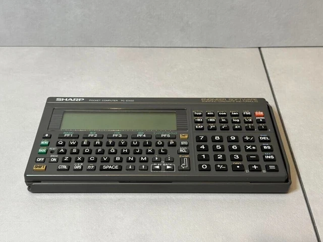 VINTAGE SHARP POCKET Computer PC-E500 Rare $127.00 - PicClick