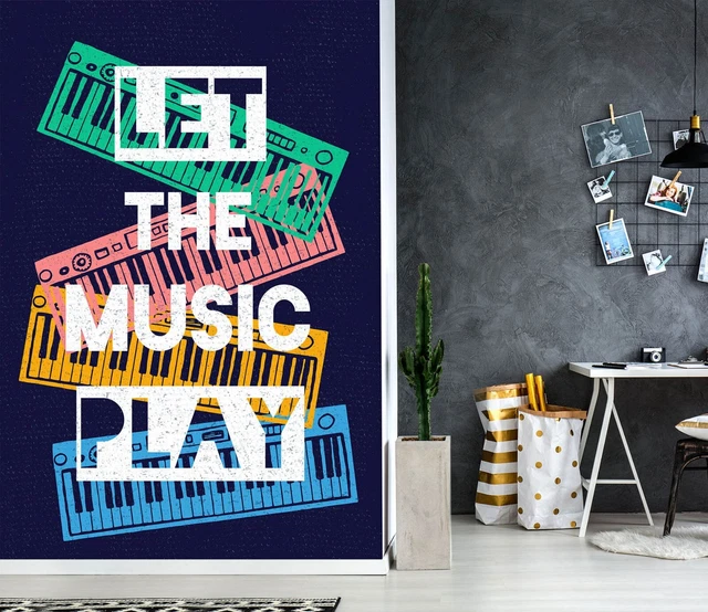 3D MUSIC KEYBOARD O491 Wallpaper Wall Murals Removable Wallpaper ...