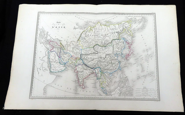 ANTIQUE MAP OF Asia The Far East Orient China Hand Coloured Engraving ...