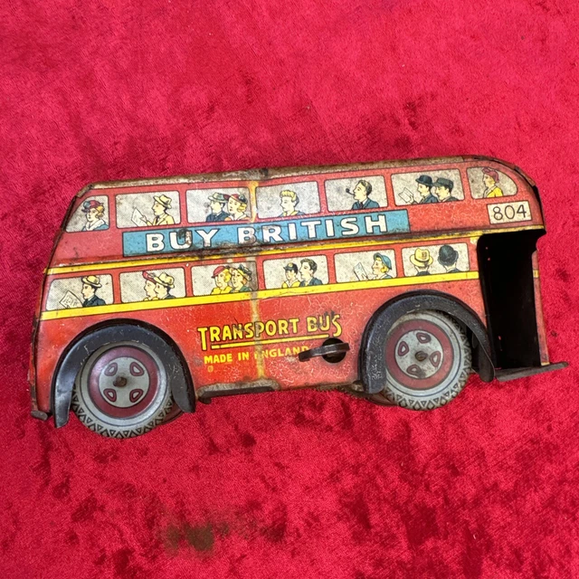 VINTAGE WIND UP Transport Bus. Litho Tinplate. Wells Brimtoys. £35.00 ...