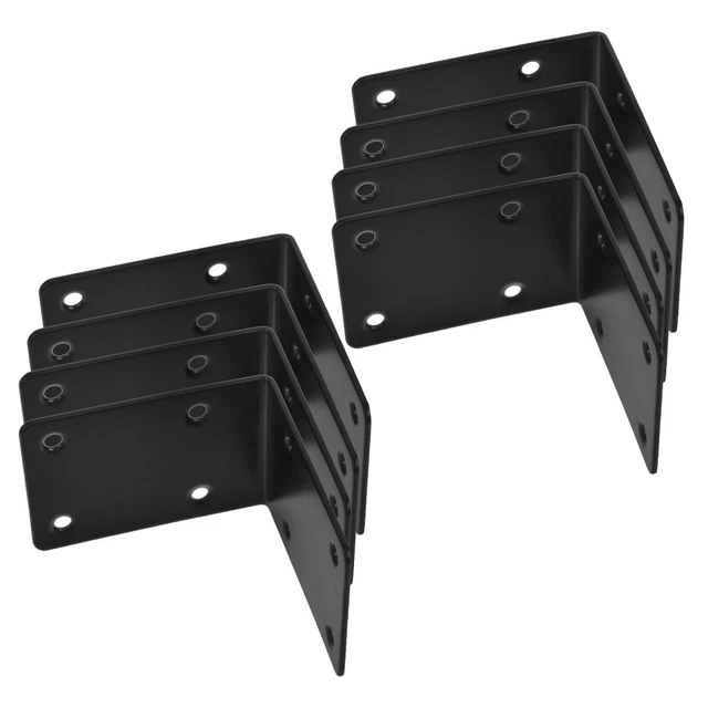 8PCS RAISED GARDEN Bed Corner Brackets L Shaped Black Stainless Steel ...