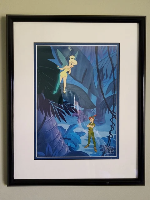 ORIGINAL WALT DISNEY Peter Pan & Tinkerbell Making Mischief Sericel ...
