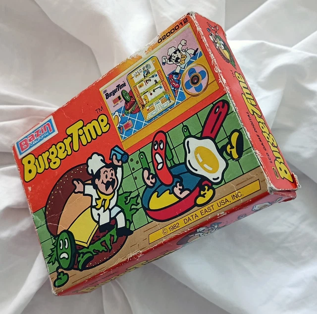 BAZIN, BANDAI, &BURGER Time", boxed lcd handheld game, Tricotronic ...