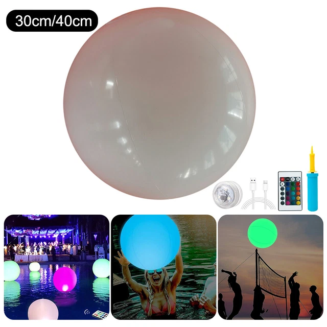 INFLATABLE BEACH BALL Funny Swimming Pool Toy Rechargeable Pool Party ...