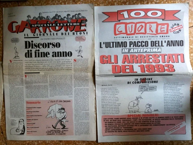 CUORE NUMERO 100 Giornale Di Satira Fumetti Supplemento Garrone ...