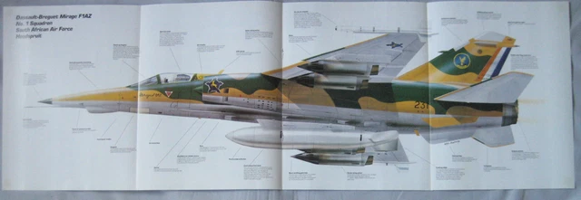 AIRPLANE MAGAZINE ISSUE 67 Dassault Mirage F1 cutaway drawing & poster ...