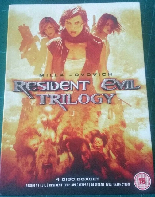 RESIDENT EVIL 1-2-3 (4 DVD) Trilogy Box Set UK English Edition Rare ...
