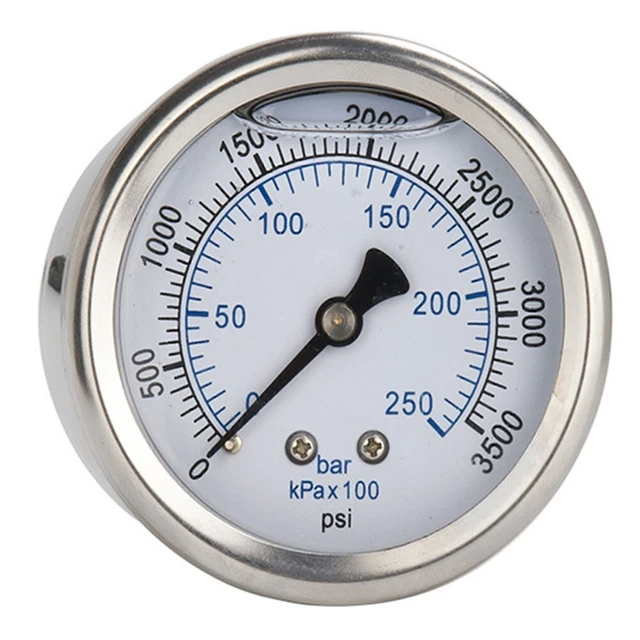 PRESSURE GAUGE METER Detector M14x1.5 Pressure Gauge Stainless Steel 0 ...