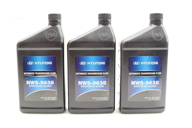 NEW NWS9638 SYNTHETIC Blend Auto Trans Fluid 1qt Set of 3 for Hyundai ...