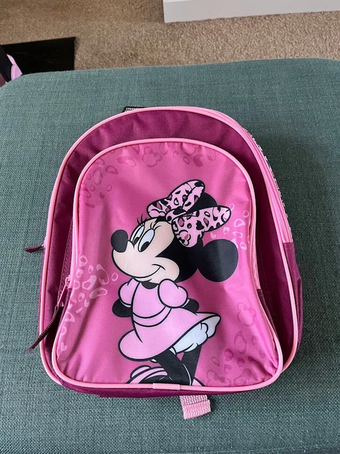 MINNIE MOUSE PINK Small Backpack School Nursery Bag Disney 11" $20.42 ...