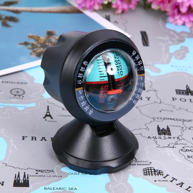CAR INCLINOMETER LEVEL Tilt Gauge Indicator Slope Meter Gradient ...