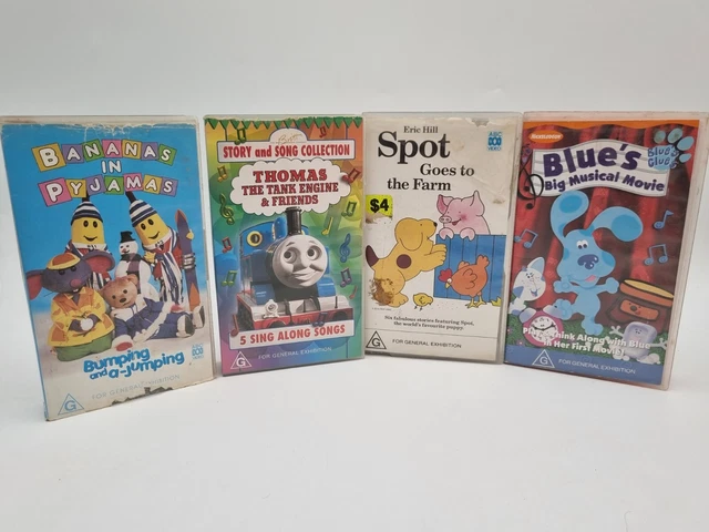 5X 90’S VHS Bundle, Bananas In Pyjamas, Teletubbies, Spot, Blues Clues ...