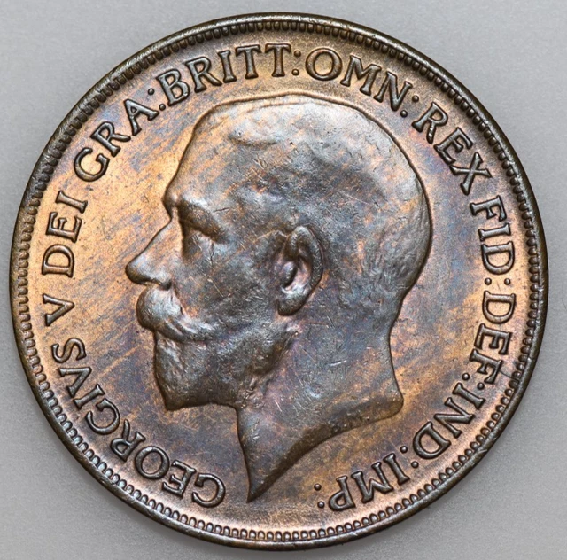 1920 GEORGE V Penny, British Bronze Coin, Au With Some Luster £15.00 ...